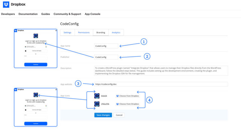 How to Connect my Dropbox App with Wordpress | CodeConfig